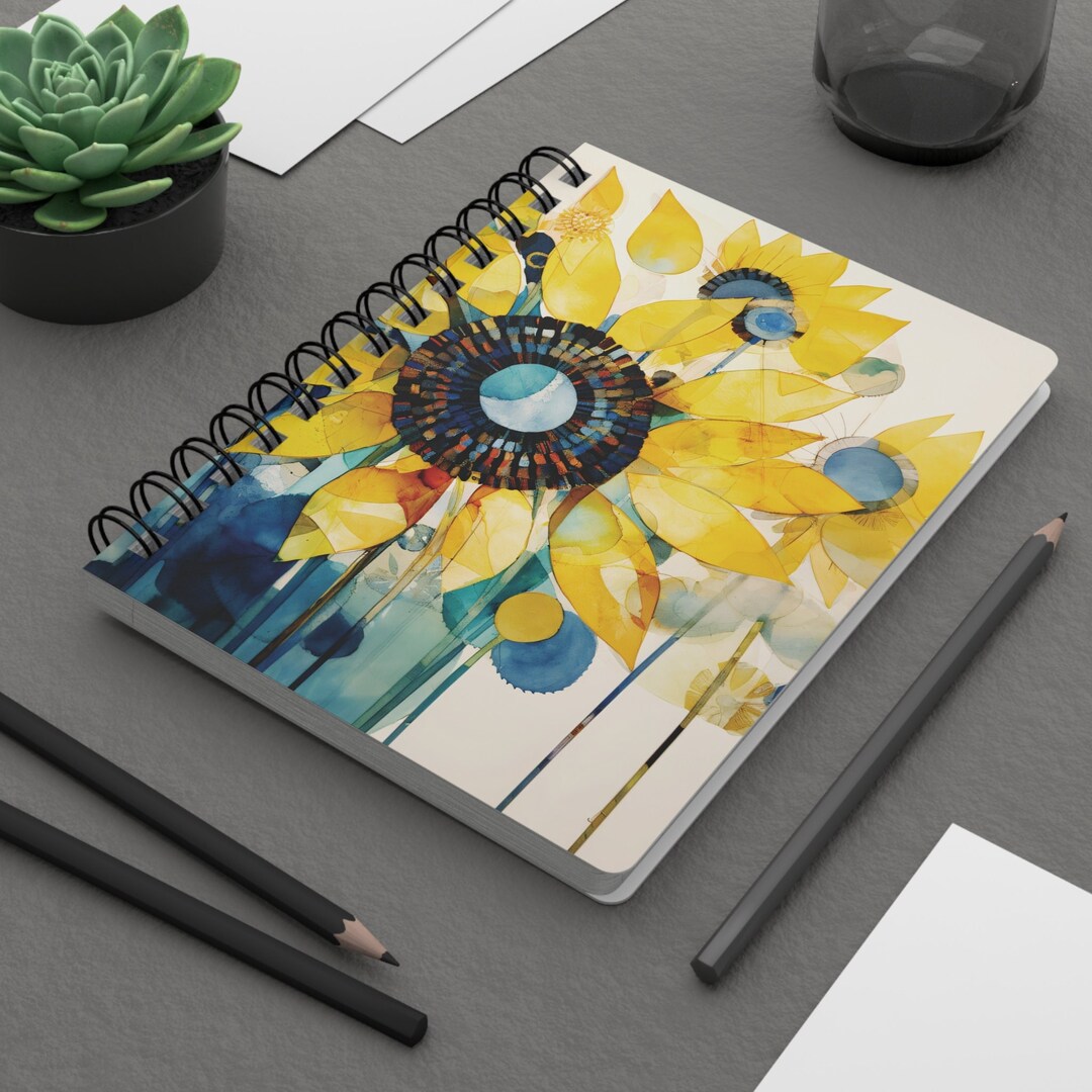 Sunflower Journal Gift for Her Pop Art Sunflower Collage Soft Cover ...