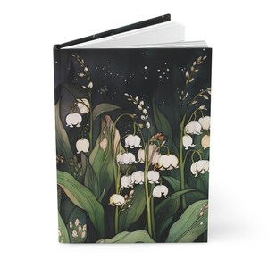 Lily of the Valley Flowers Hardcover Notebook Gift for Her May Birth ...