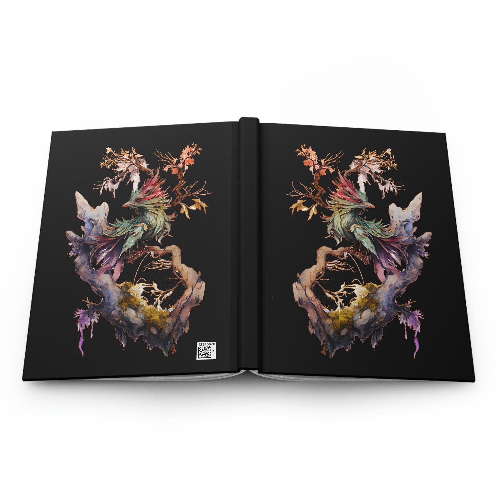 Magical Mountain Creature Hardcover Journal Watercolor Fantasy Gift ...