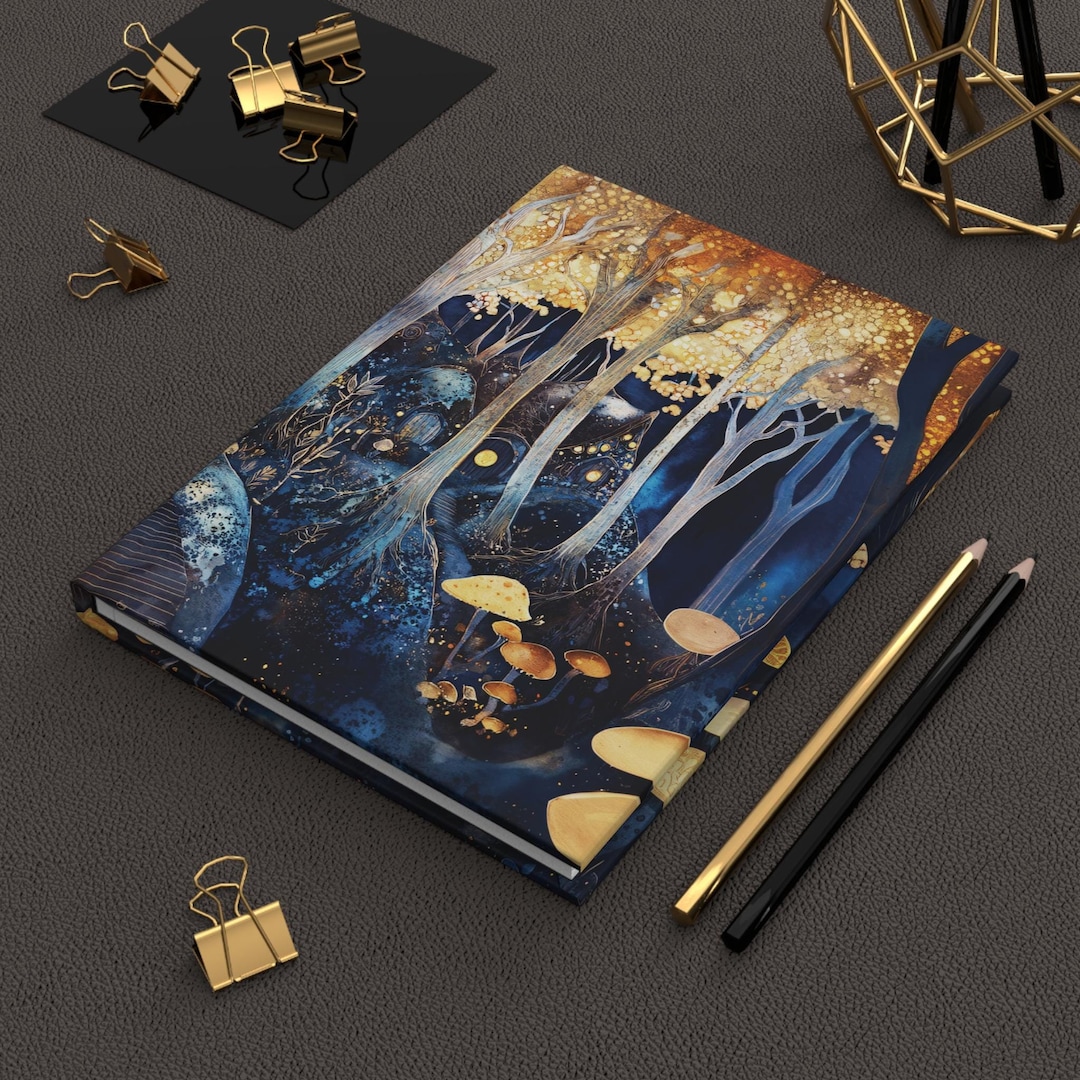 Whimsical Hobbit Woodlands Journal Hard Cover Dream Diary Gift Blue and ...