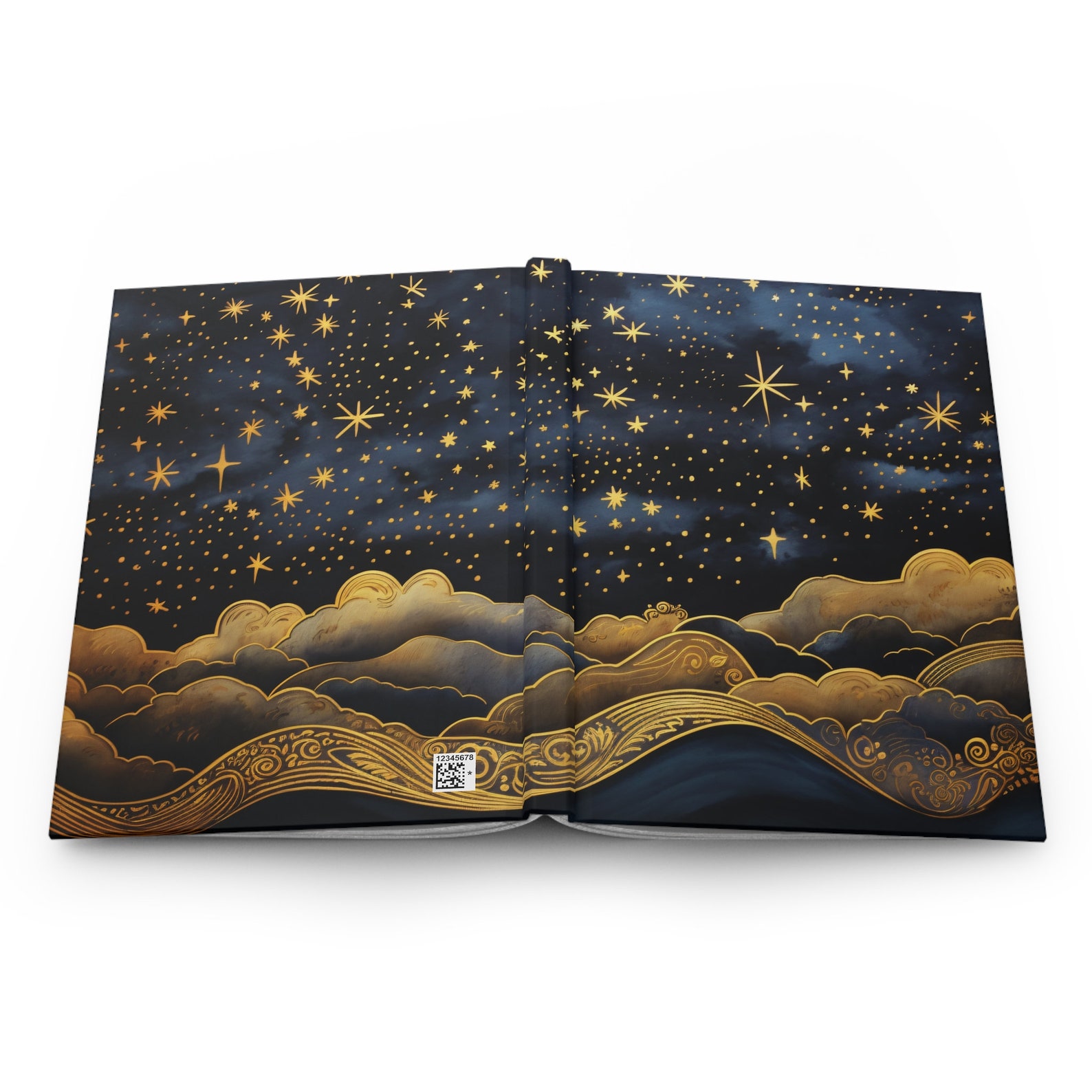Whimsical Art Deco Night Sky Journal Gift for Her Hard Cover Dream ...