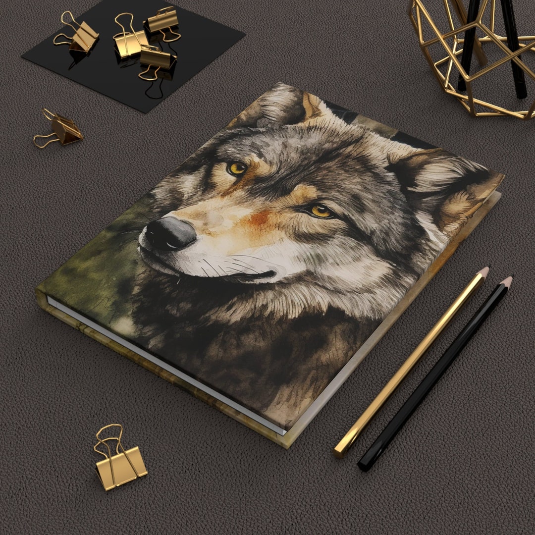 Wolf Spirit Animal Journal Power Animal Gift Hard Cover Journal Wolf ...