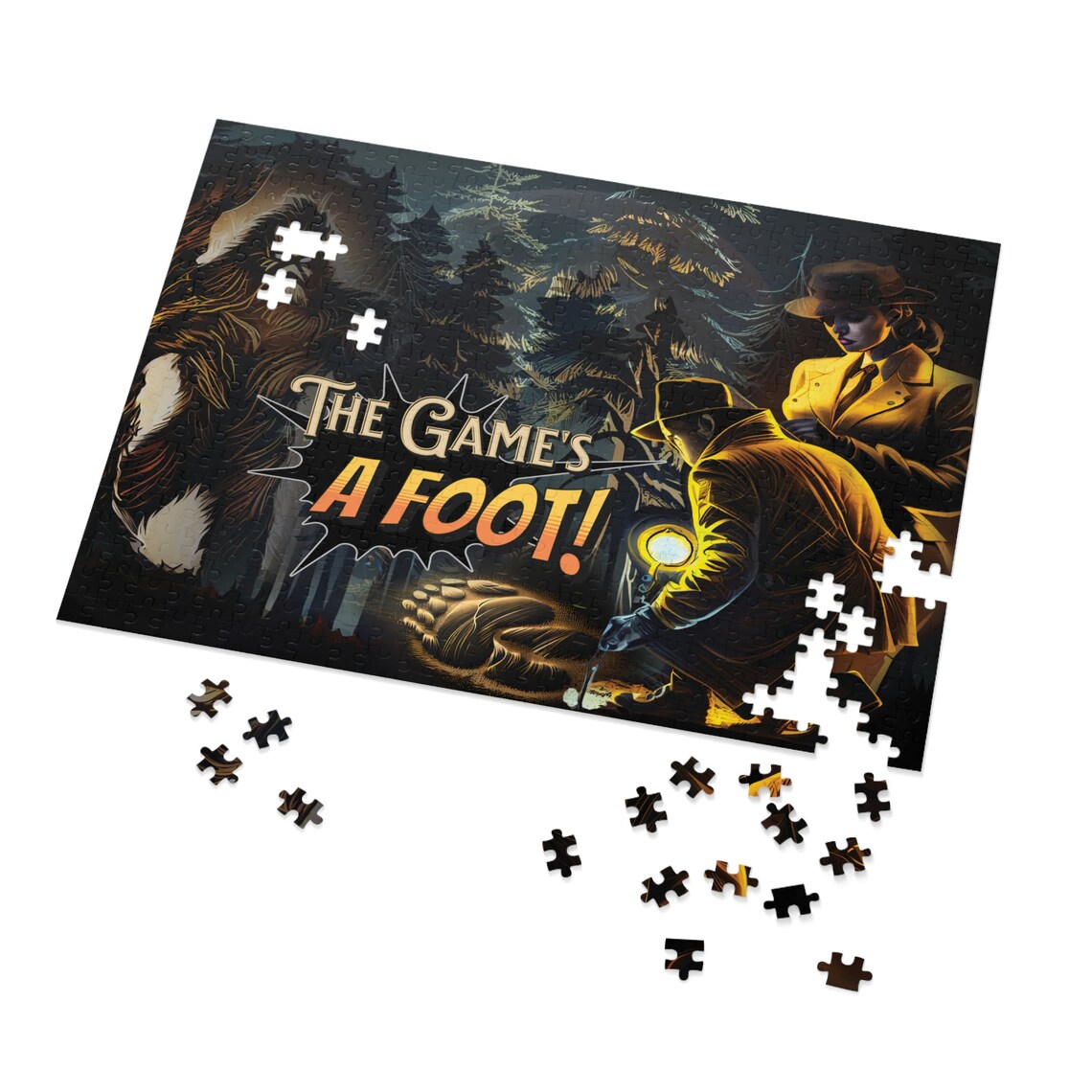 Bigfoot Hunters Comic Jigsaw Puzzle Funny Sasquatch Puzzle - Etsy