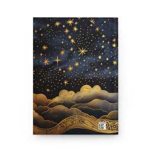 Whimsical Art Deco Night Sky Journal Gift for Her Hard Cover Dream ...