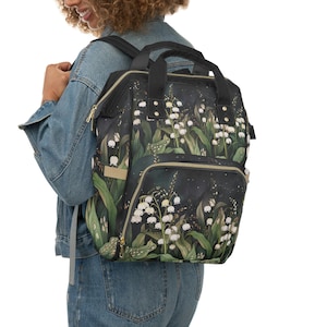 Lily of the Valley Flowers Large Backpack Gift for Her May Birth Month ...