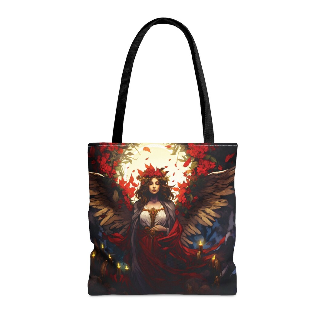 Poinsettia Angel Tote Bag Gift for Her Christmas Holiday Angel Women's ...