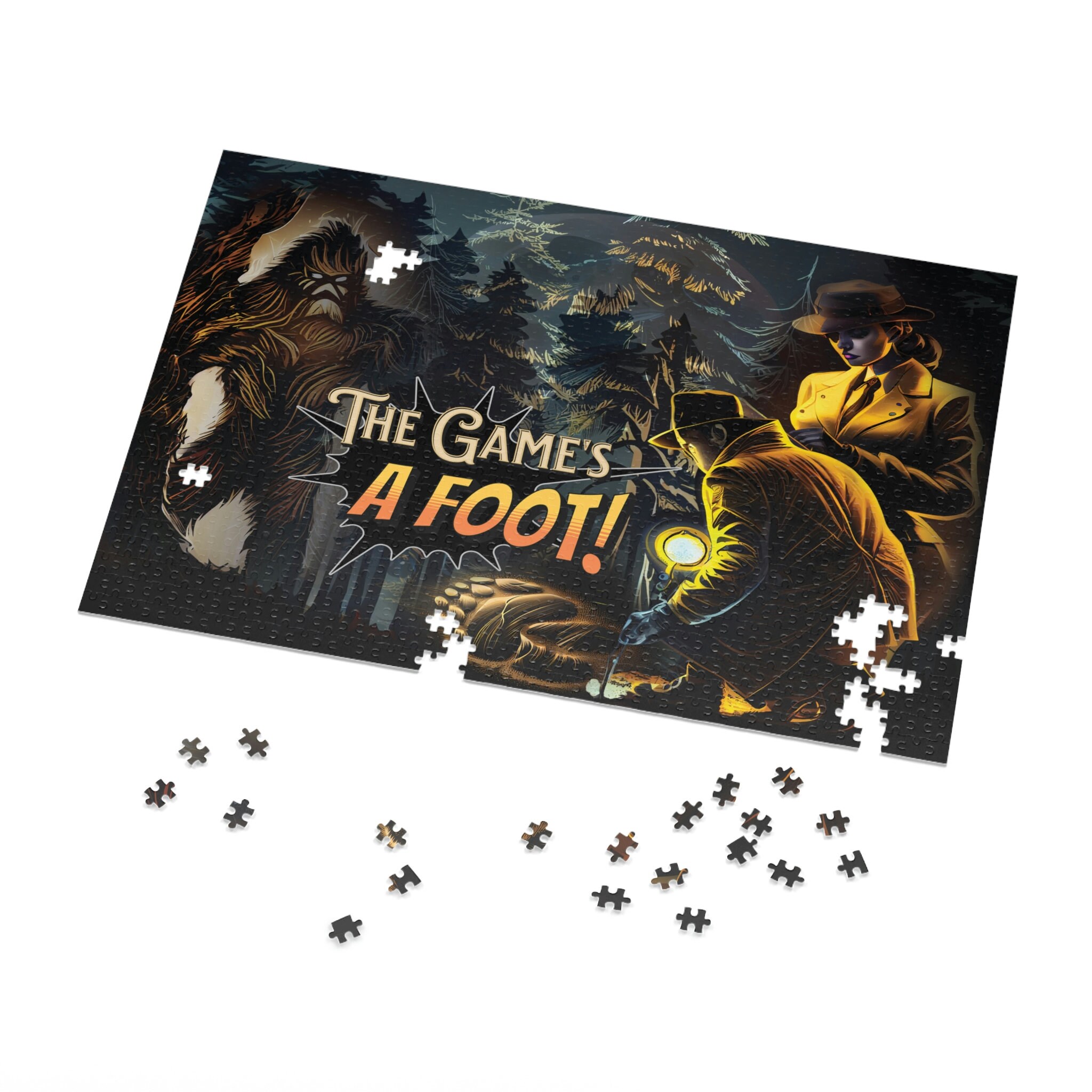 Bigfoot Hunters Comic Jigsaw Puzzle Funny Sasquatch Puzzle - Etsy