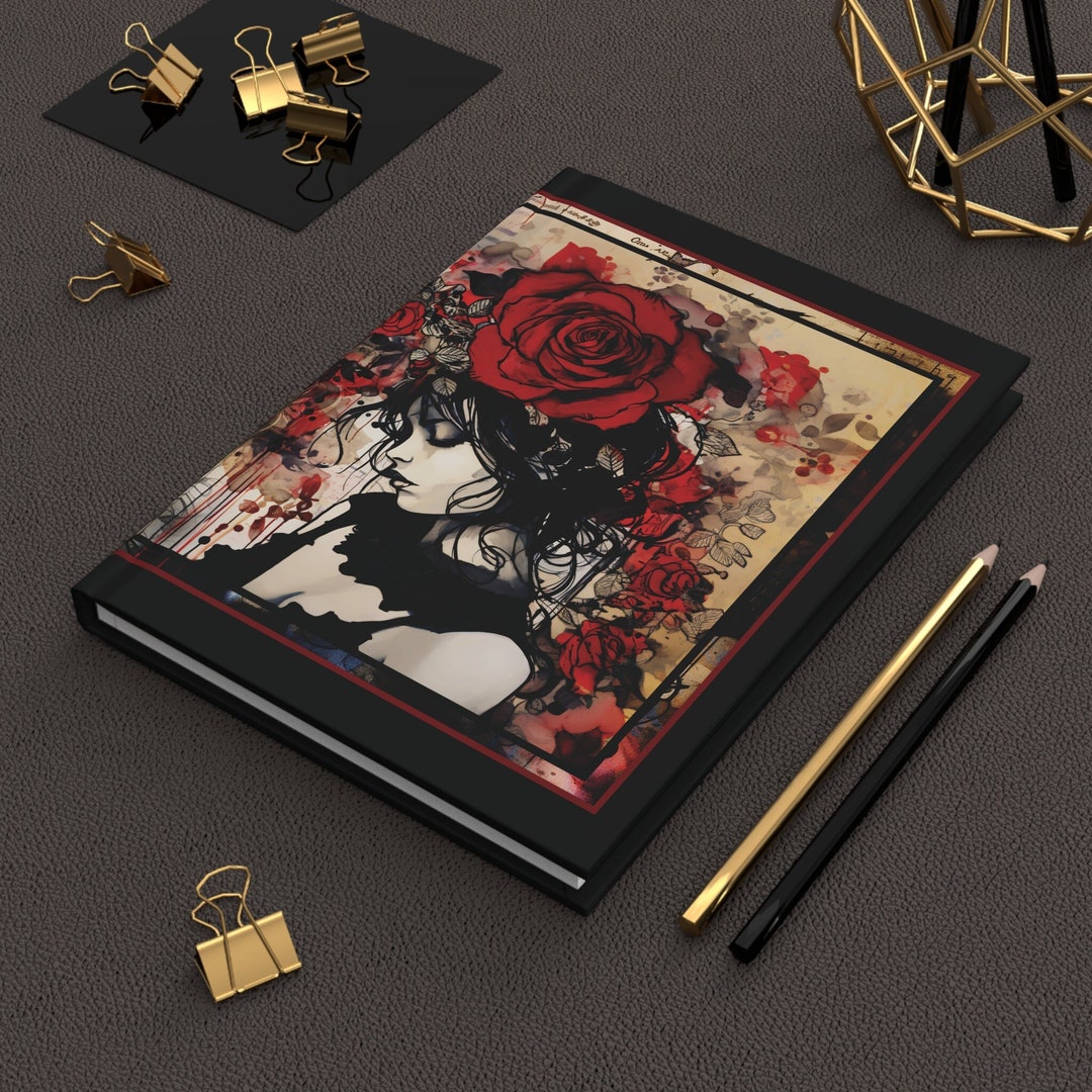 Dark Romance Journal Gift for Her Antique Grunge Vintage Girl Valentine ...