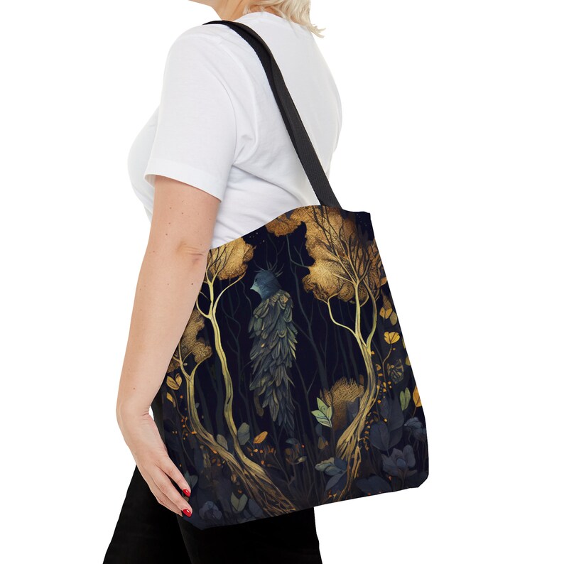 Tote Bag Dark Forest Creature Gift Tote Dark Academia Cryptid Bird Gift ...