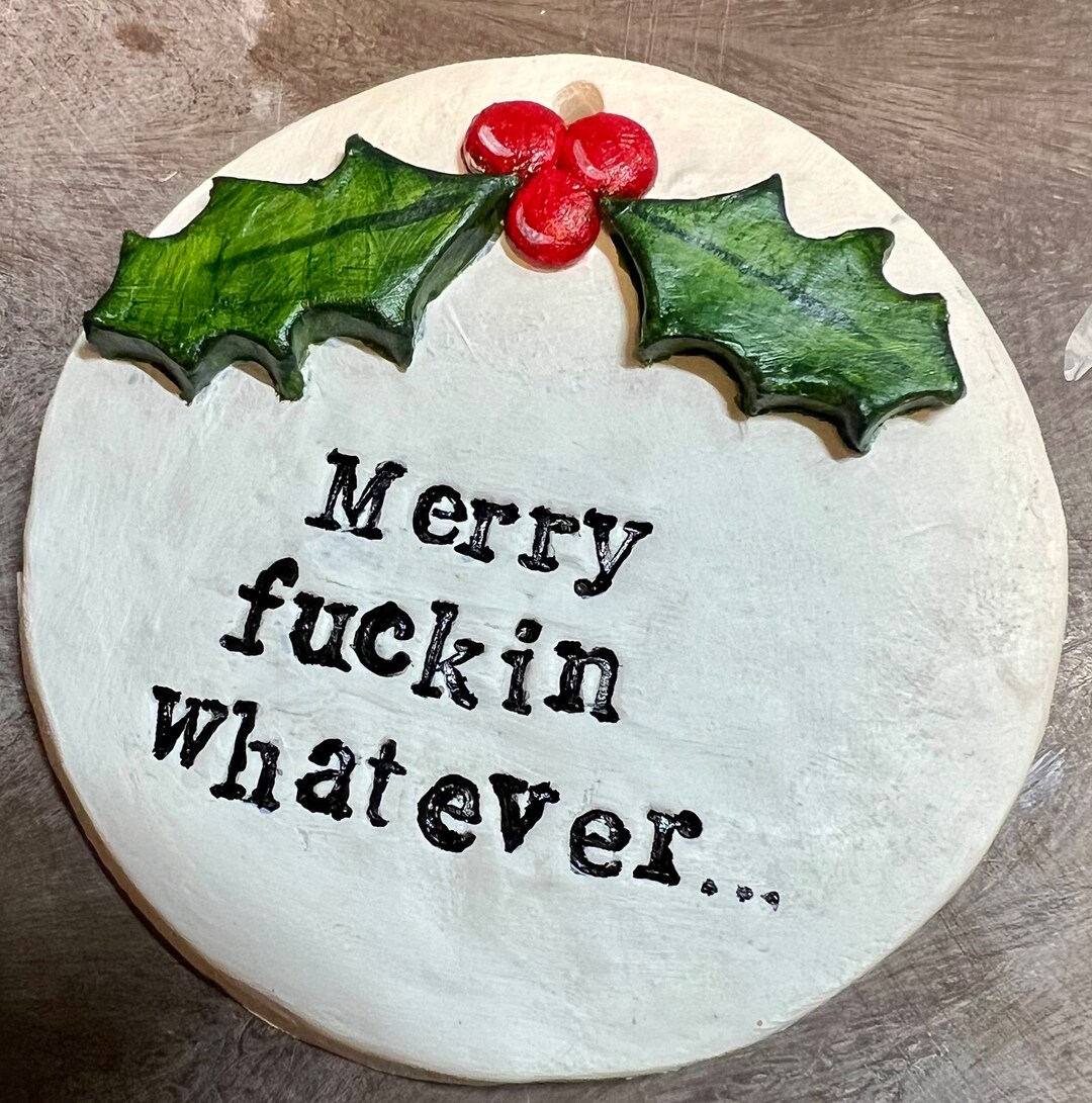 Hand Sculpted and Hand Painted Curse Word Ornaments - Etsy