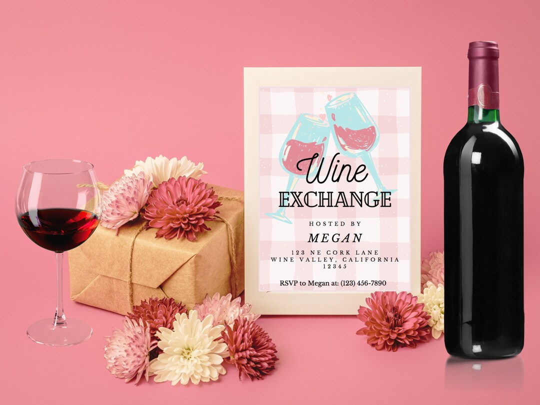 Wine Exchange Invitation - Etsy
