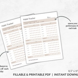 Weekly Habit Tracker, Planner Printable Weekly, Self Care Motivation ...