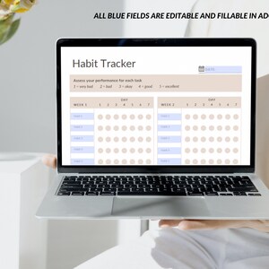 Weekly Habit Tracker, Planner Printable Weekly, Self Care Motivation ...