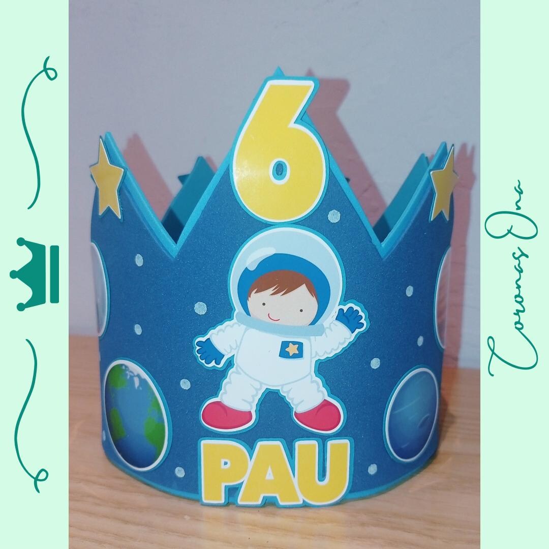 Astronaut & Space Birthday Crown, Personalized Crown for Kids, First ...