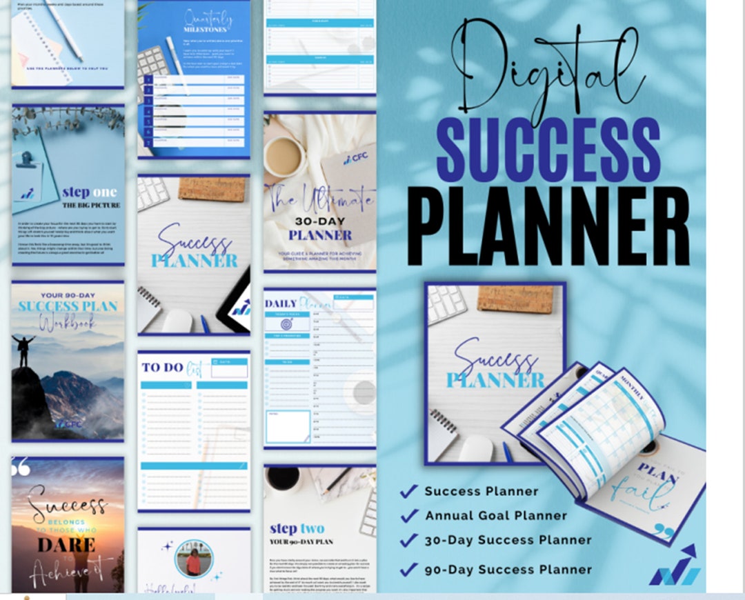 ULTIMATE VISION PLANNERS, Fillable, Digital Success Organiser With to ...