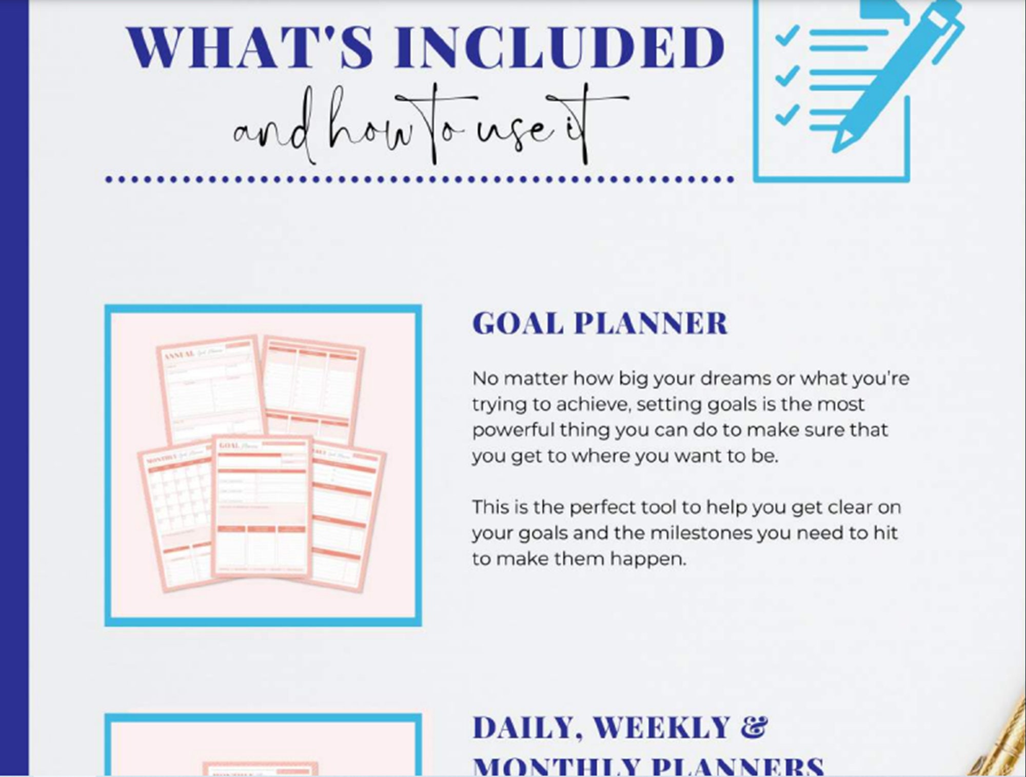 ULTIMATE VISION PLANNERS, Fillable, Digital Success Organiser With to ...