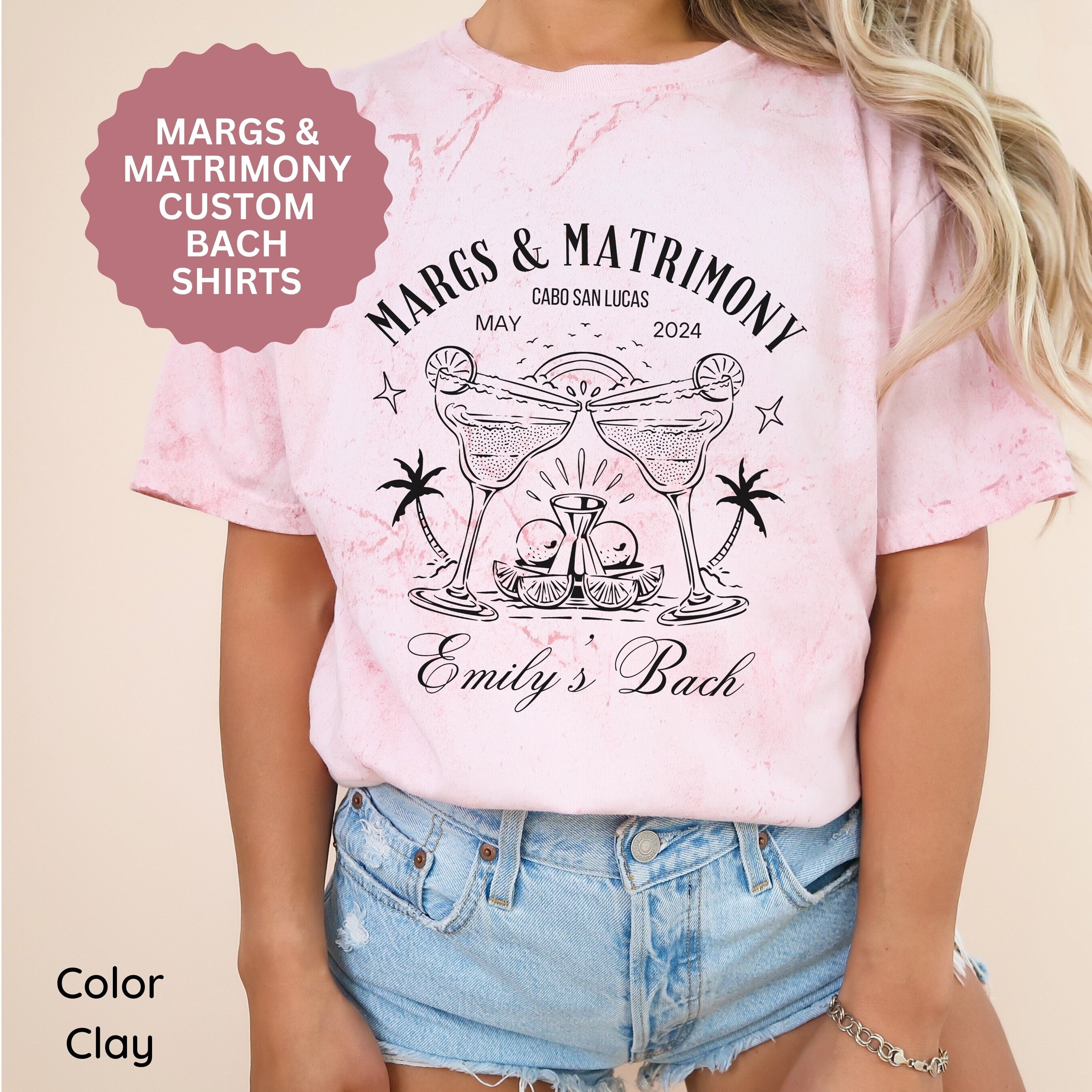 Margs and Matrimony Bachelorette Party Shirts, Margaritas & Matrimony ...