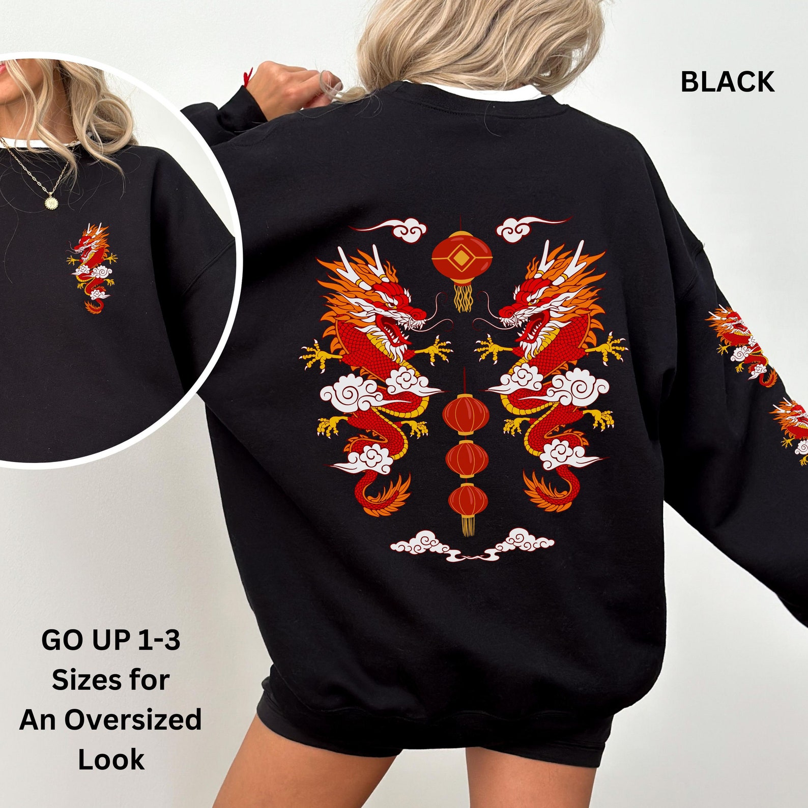 Chinese Dragon Sweatshirt Chinese New Year 2024 Year of the Dragon ...