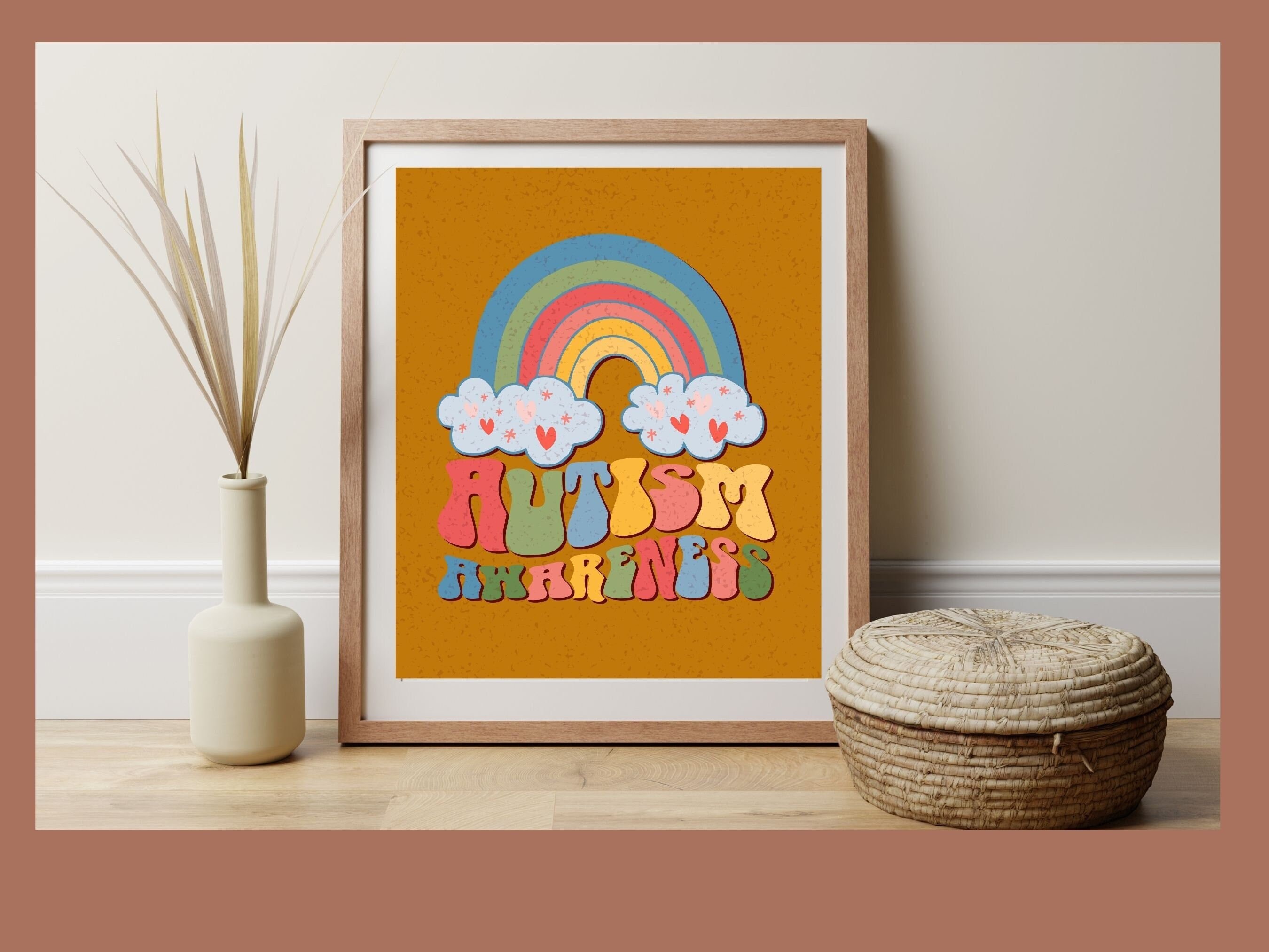 Autism Awareness Poster, Retro Autism Wall Art, Asd Classroom Poster ...