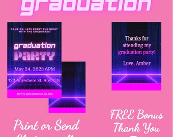 Graduation Card Digital Mockup Download Grad Party Congratulations ...