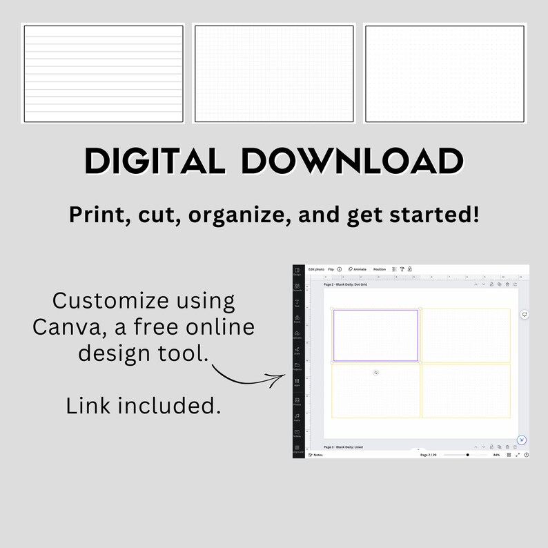 3x5 Blank Space Cards Index Cards 3x5 in Blank, Dot Grid, Lined, and ...