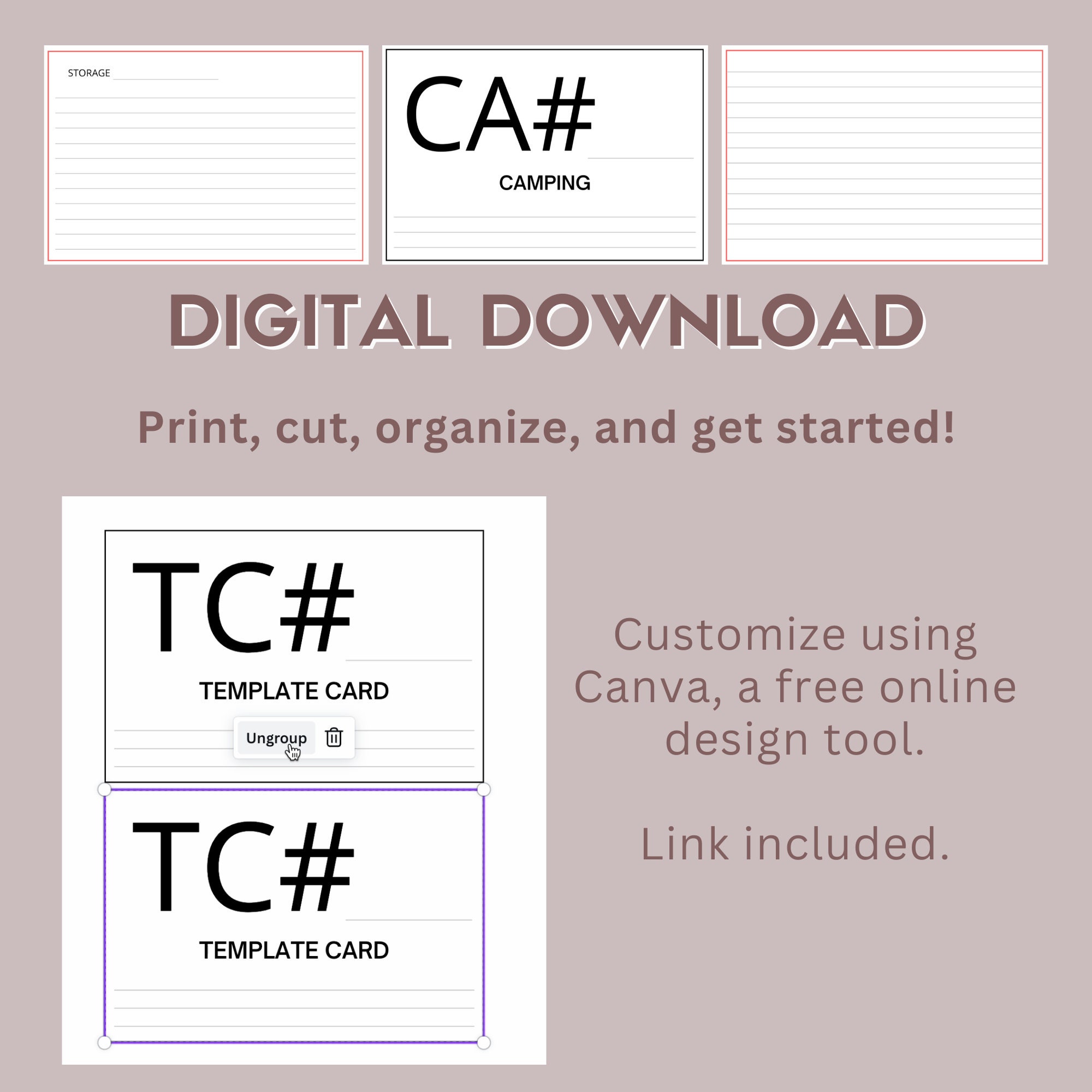 4x6 Storage Cards and Labels, Storage Index Cards for Decluttering and ...