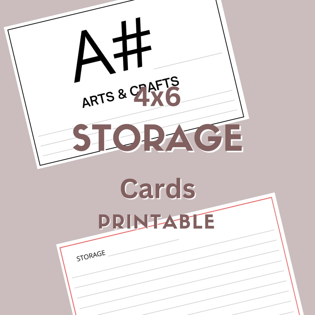 4x6 Storage Cards and Labels, Storage Index Cards for Decluttering and ...