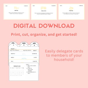 3x5 Just Get Started Card Deck, Index Card Planner, Home Management ...