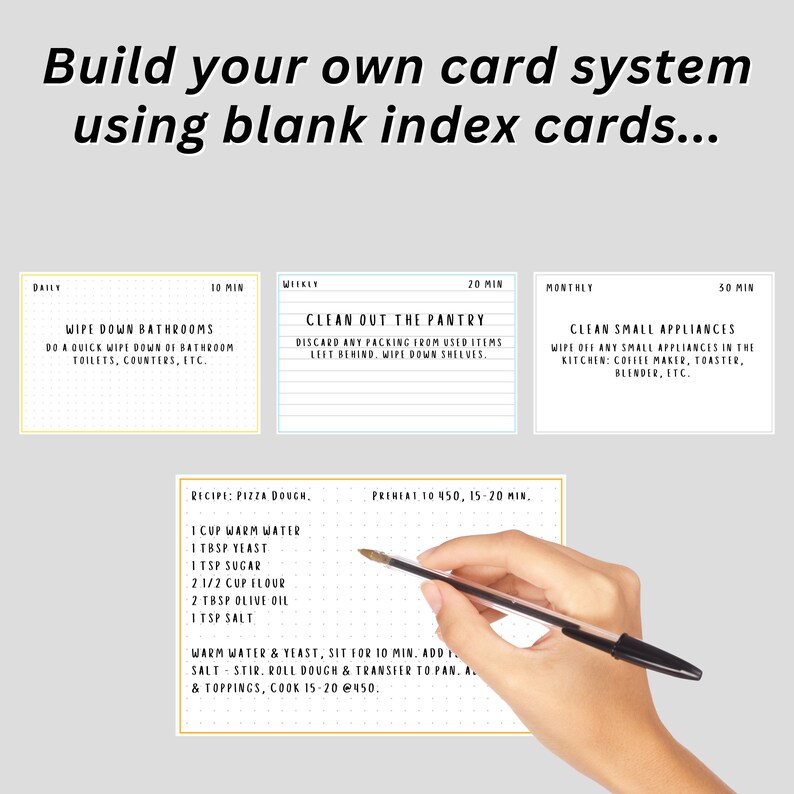4x6 Blank Space Cards - Index Cards in Blank, Dot Grid, Lined, and ...