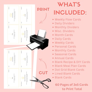 3x5 Just Get Started Card Deck, Index Card Planner, Home Management ...