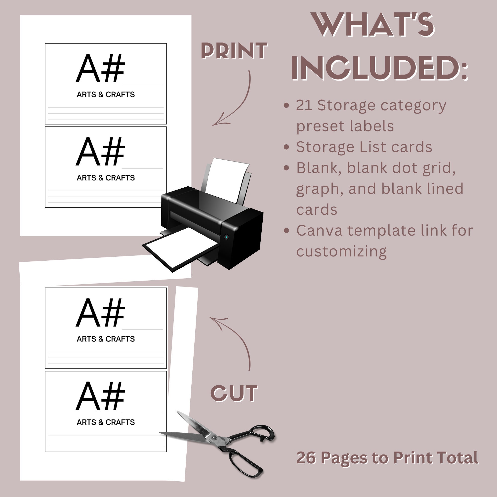 4x6 Storage Cards and Labels, Storage Index Cards for Decluttering and ...