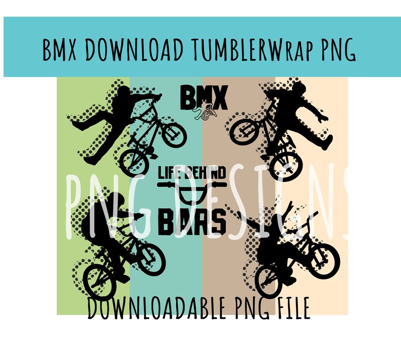 BMX Tumbler Wrap PNG Sublimation Download File BMX Life Brown - Etsy