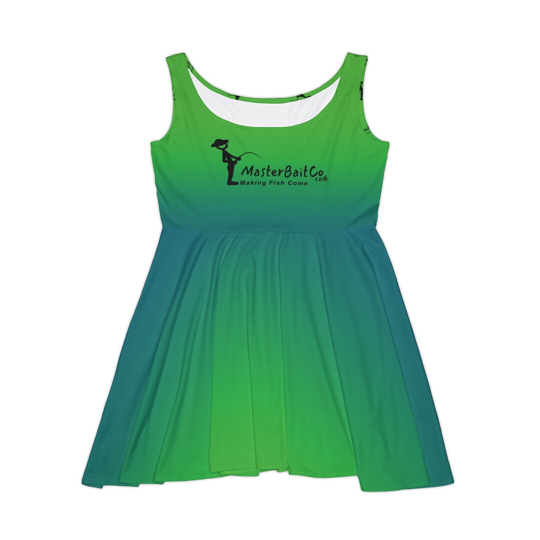 Masterbait Co Logo Blue Green Ombre Women's Skater Dress AOP - Etsy