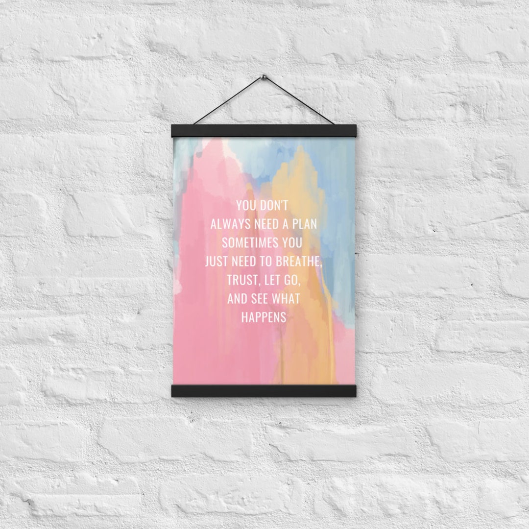 Inspirational Poster With Hangers - Etsy
