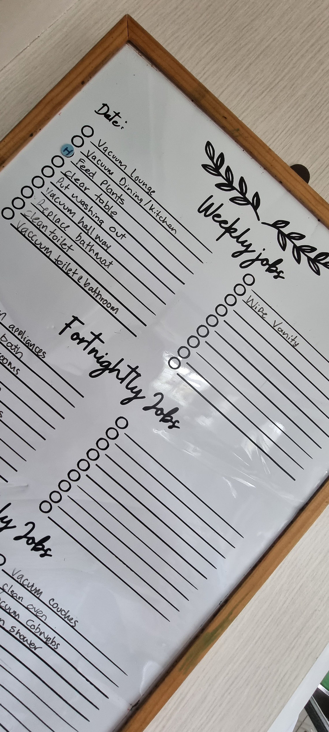 Job Chart Template - JPG PNG (download Only) - Etsy