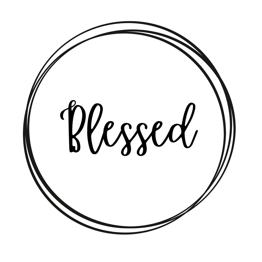 Blessed Download PNG JPG - Etsy