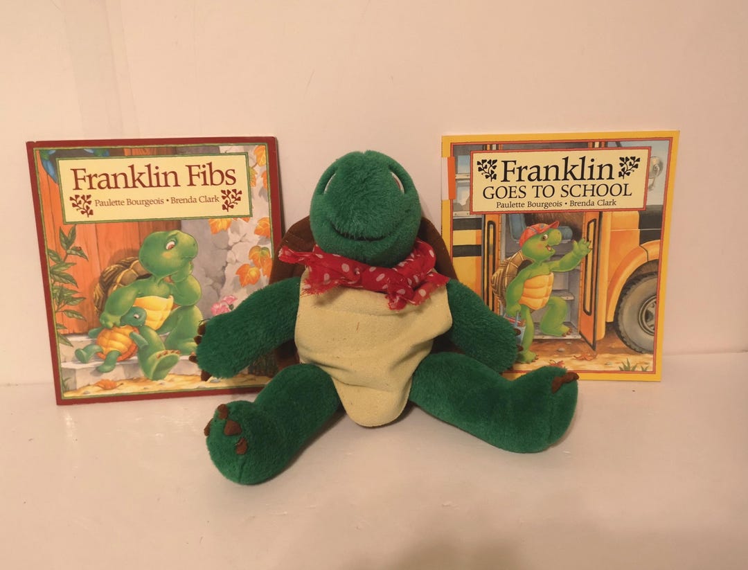 Vintage Franklin Plush 12" and 2 Books - Etsy