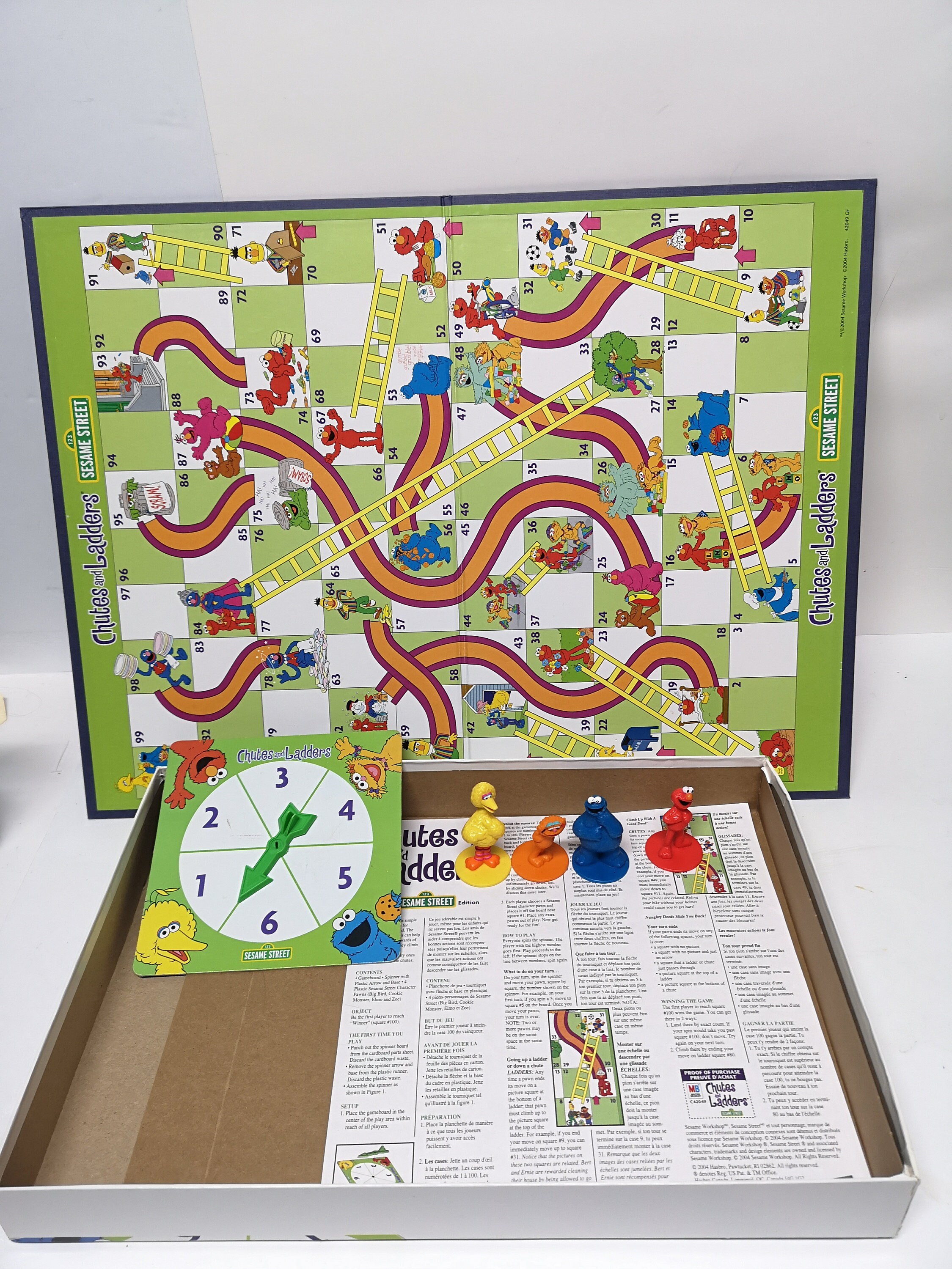Milton Bradley Sesame Street Chutes and Ladders Game 2004 Complete - Etsy