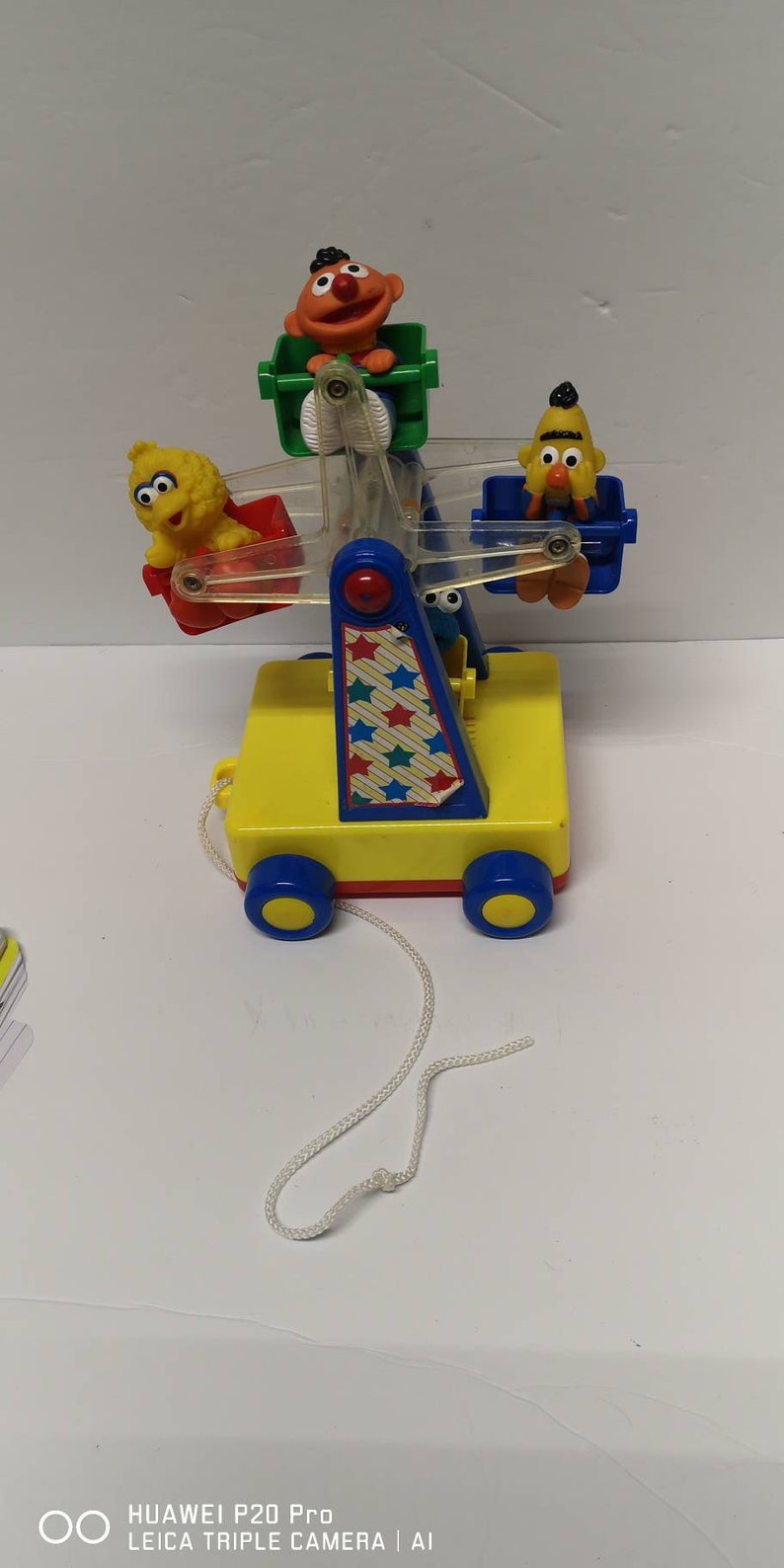 Vintage RARE Sesame Street Ferris Wheel Pull Toy Makes A Bell - Etsy