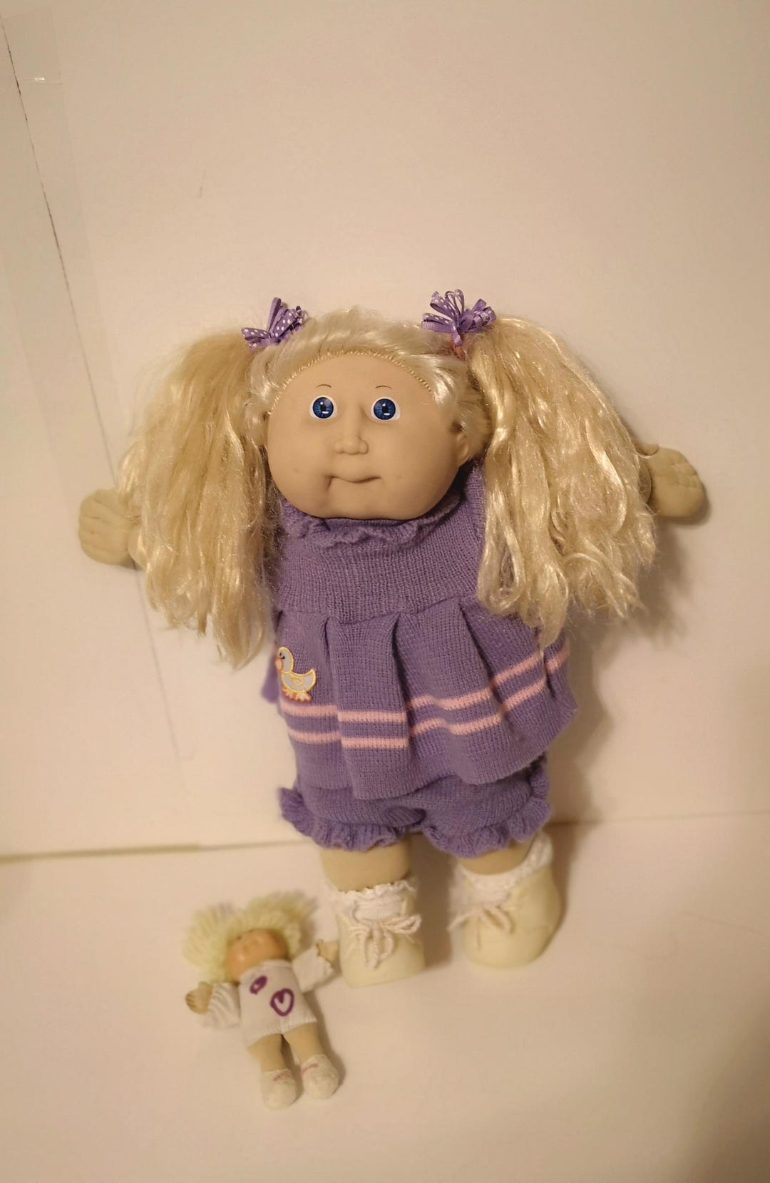 Vintage RARE 1983 Cabbage Patch Doll With Long Blond Corn Silk Hair Blue Eyes Original Outfit ...