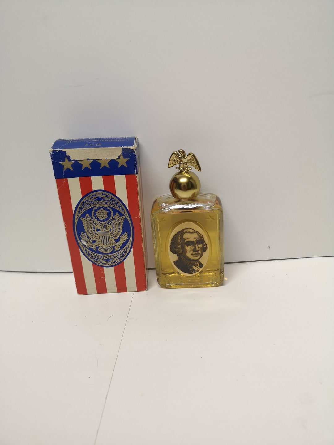 Vintage Avon George Washington Tribute Aftershave Full Bottle With Box ...