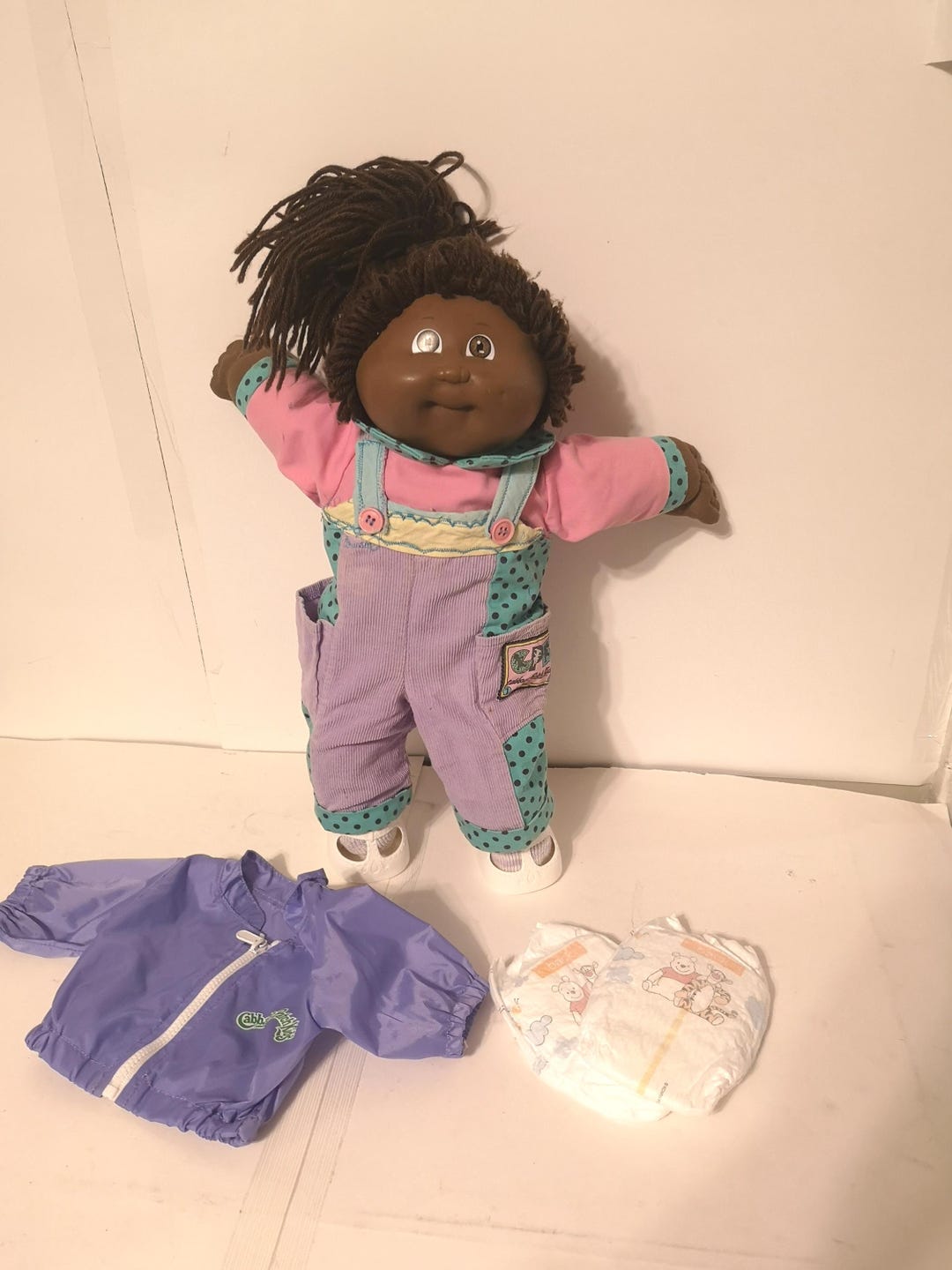Vintage RARE 1982 African American Cabbage Patch Doll With Original Outfit and Jacket and Comes ...