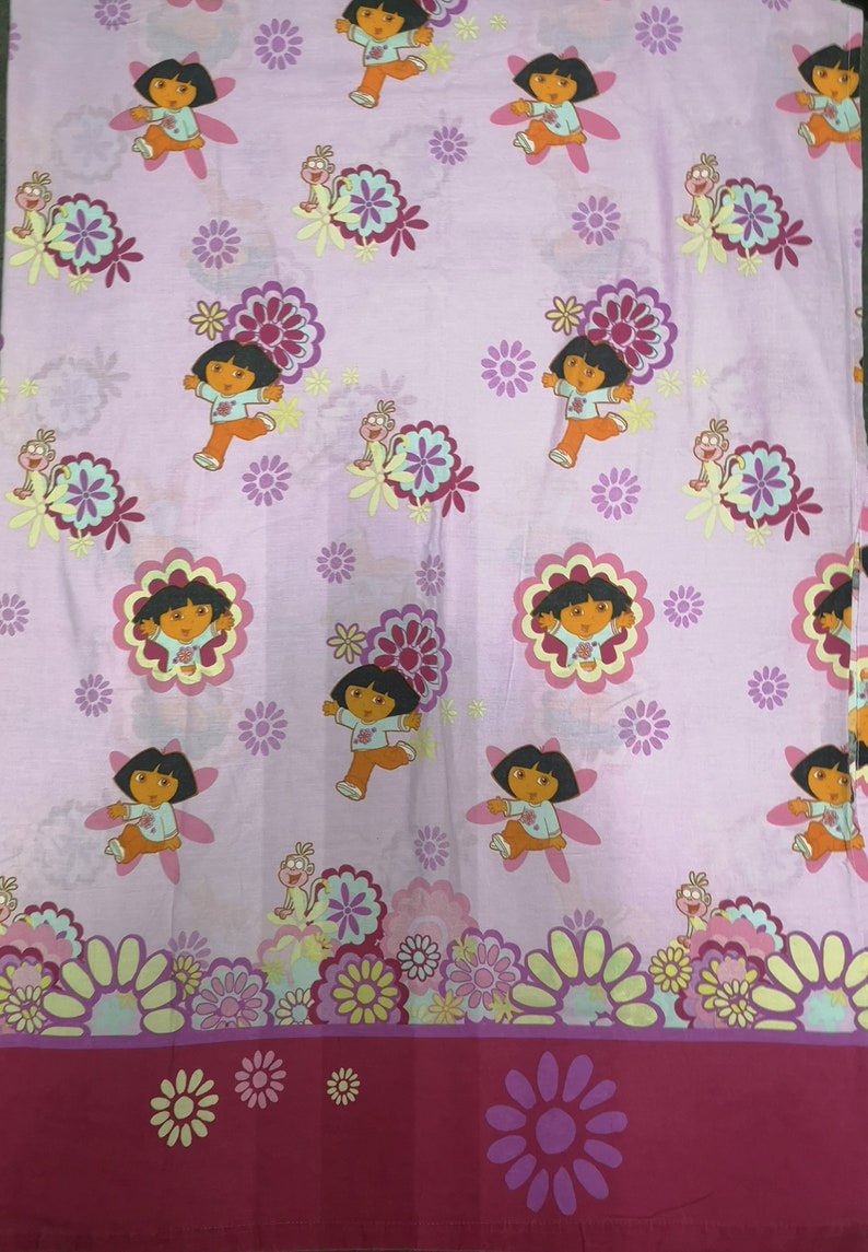 Vintage Dora the Explorer Twin Flat Sheet and Reversible - Etsy