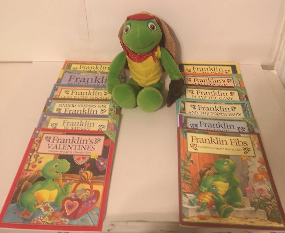 Vintage Franklin Plush 14 With 12 Soft Cover Books - Etsy