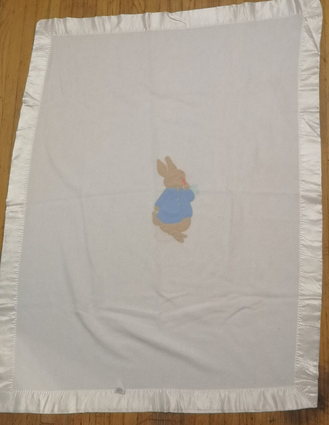 Vintage Peter Rabbit Baby Blanket With Satin Trim 46" X 36" - Etsy