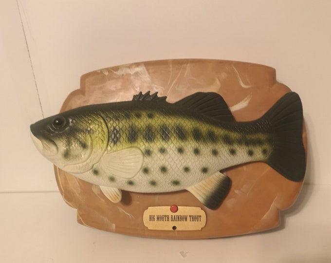 Vintage 1999 Singing Big Mouth Rainbow Trout Sings Don't Call Me Angel ...