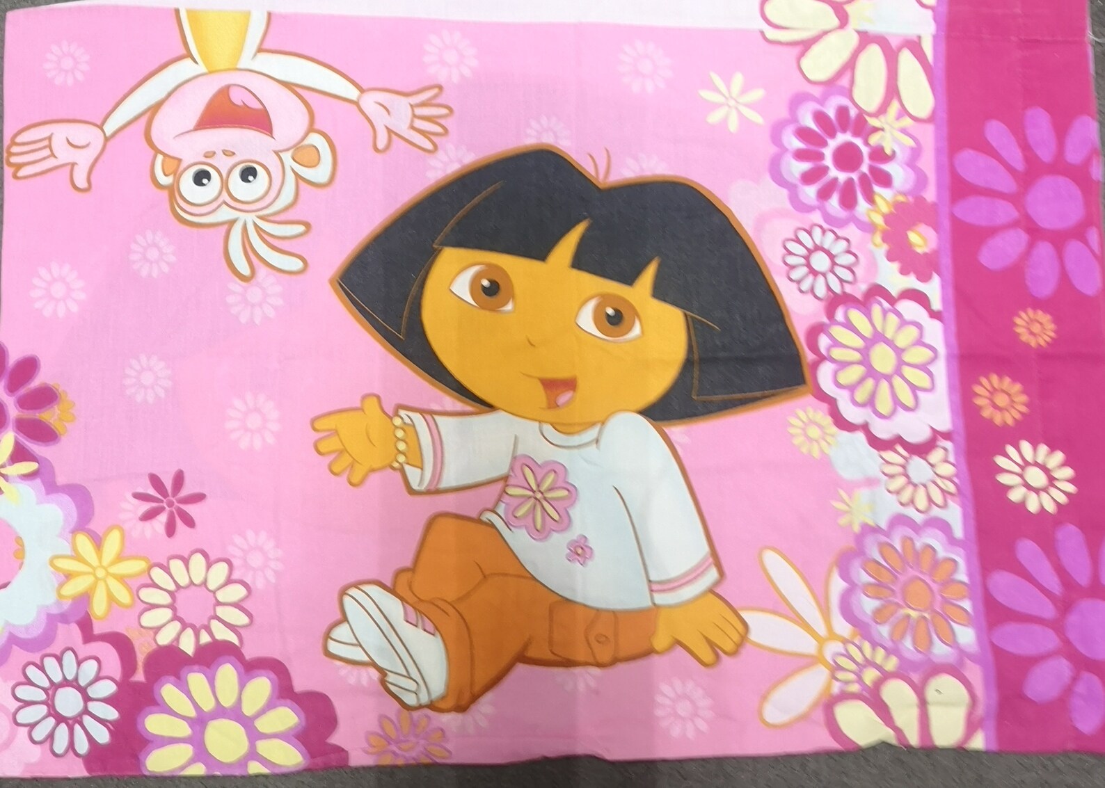 Vintage Dora the Explorer Twin Flat Sheet and Reversible Pillowcase - Etsy