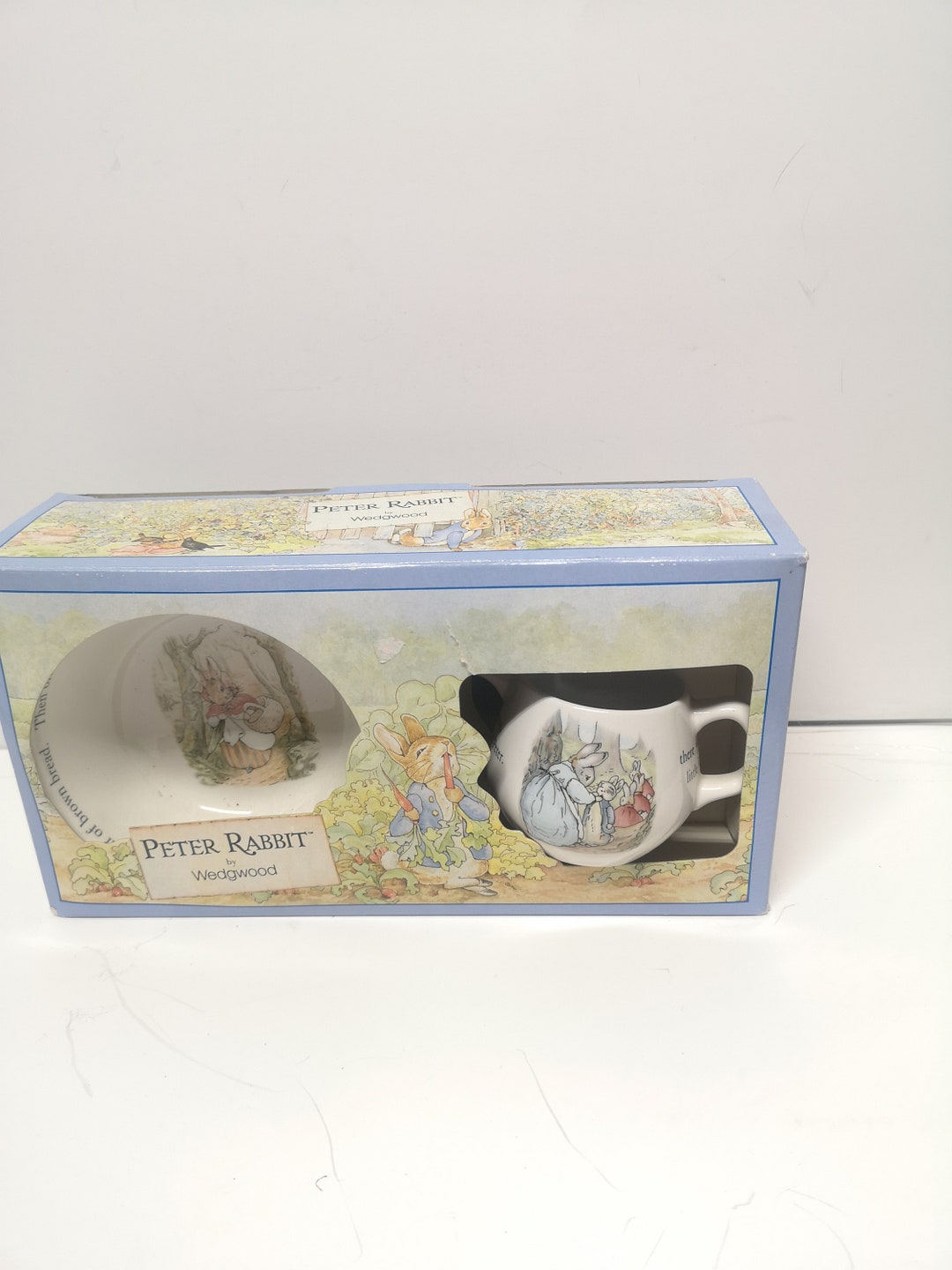 Peter Rabbit Glass Bowl & Cup Gift Set New in Box - Etsy