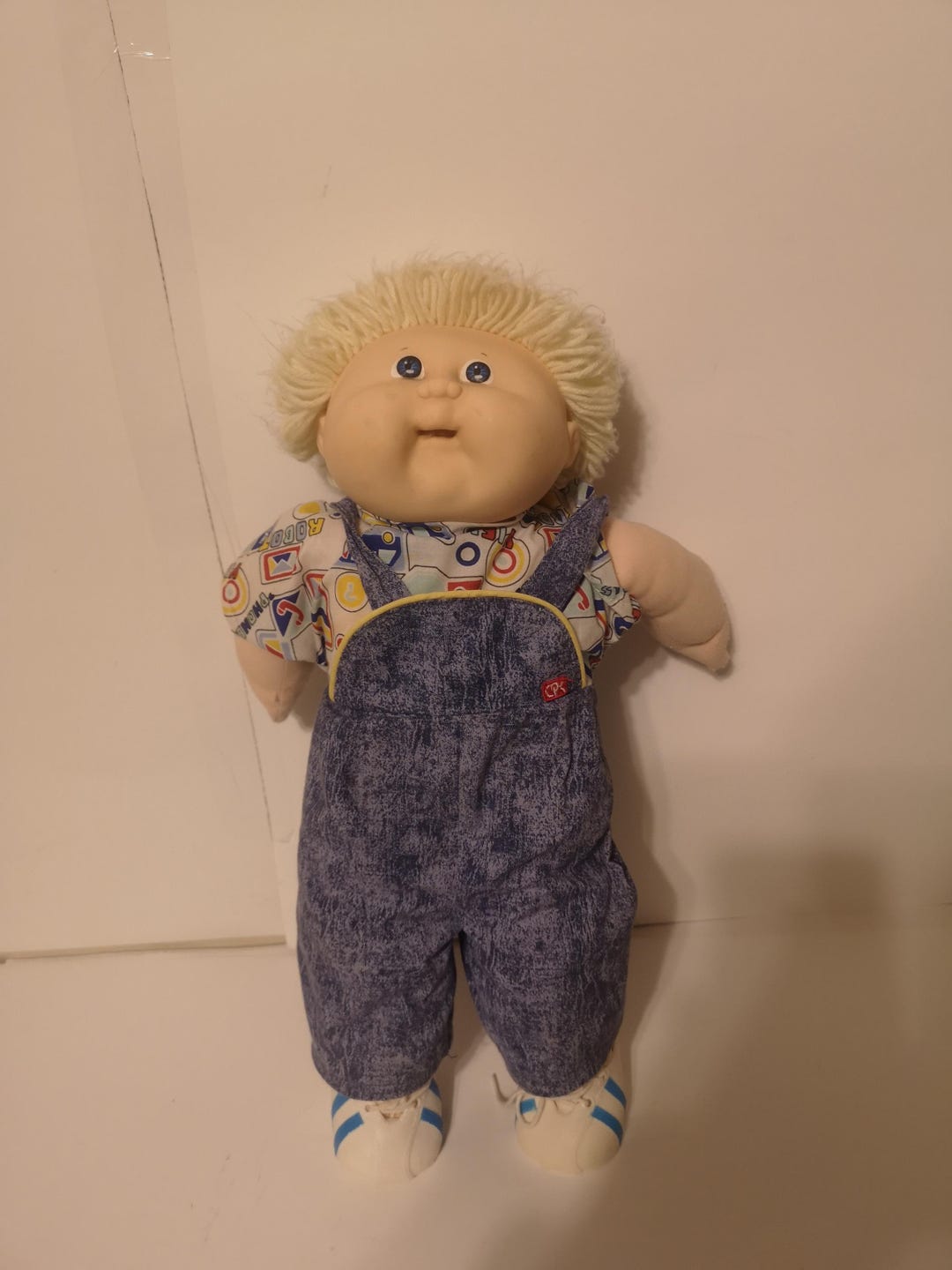 Vintage RARE !983 Cabbage Patch Boy Very Light Blond Hair Blue Eyes Has 2 Teeth on Bottom ...