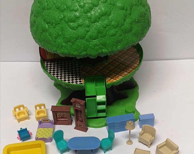 Vintage 1970s Kenner Tree Tots Family Tree House With Accessories - Etsy